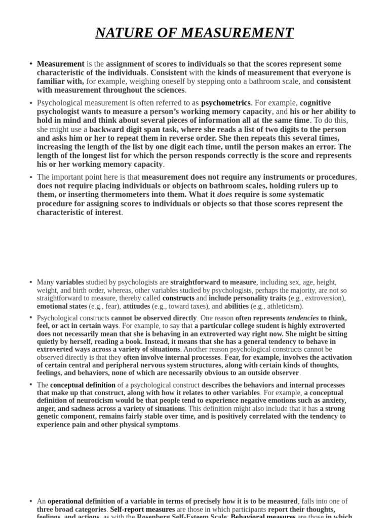 Understanding Psychological Measurement | PDF | Level Of Measurement ...