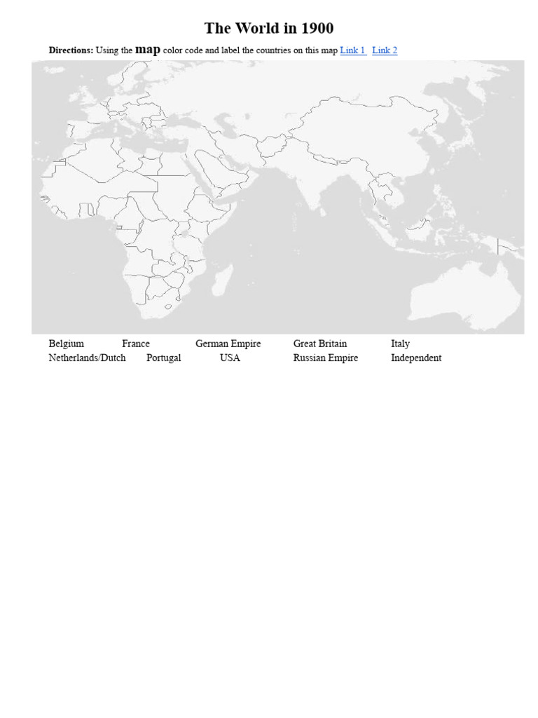 The World in 1900 | PDF