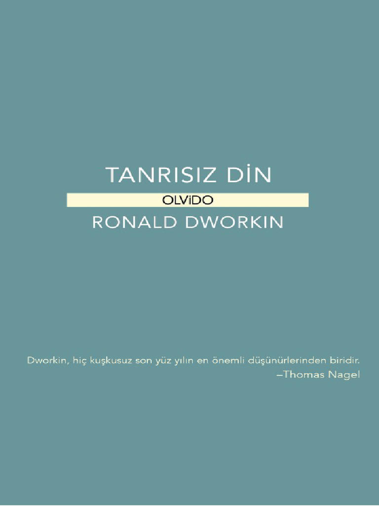 Ronald Dworkin Tanrısız Din Olvido Yayınları 250309 161046 | PDF