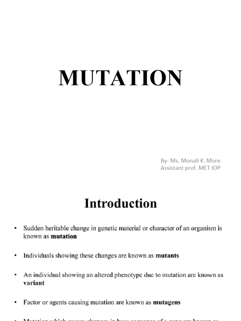 Mutation 4th Unit | PDF
