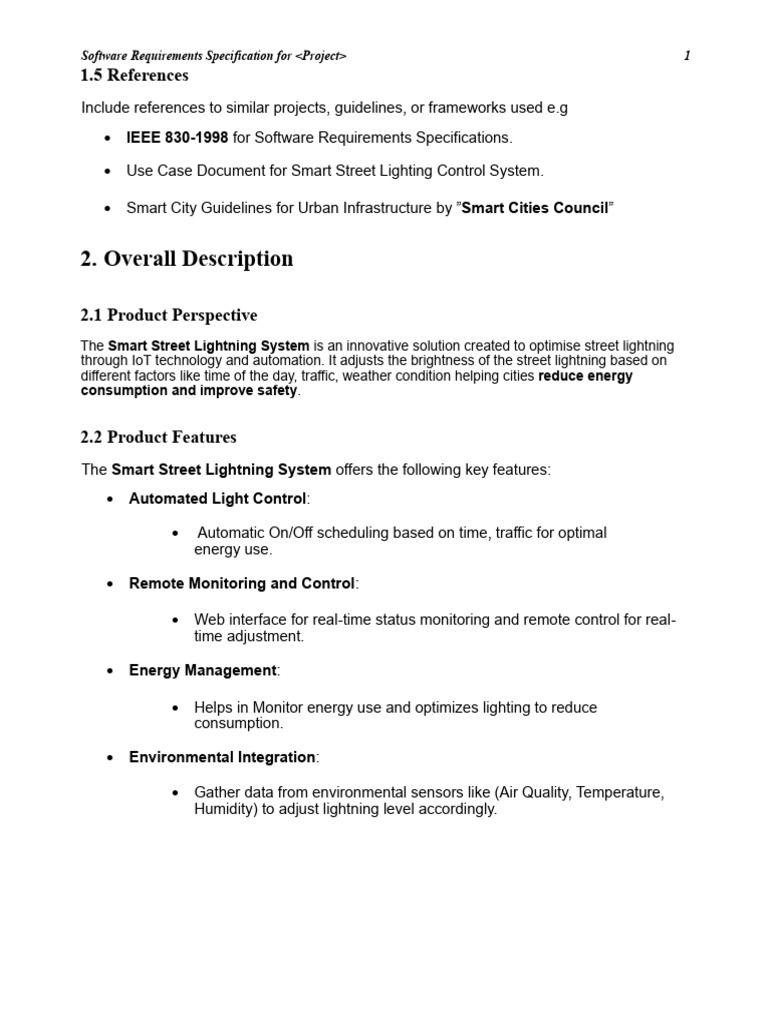 Overall Description: 1.5 References | PDF