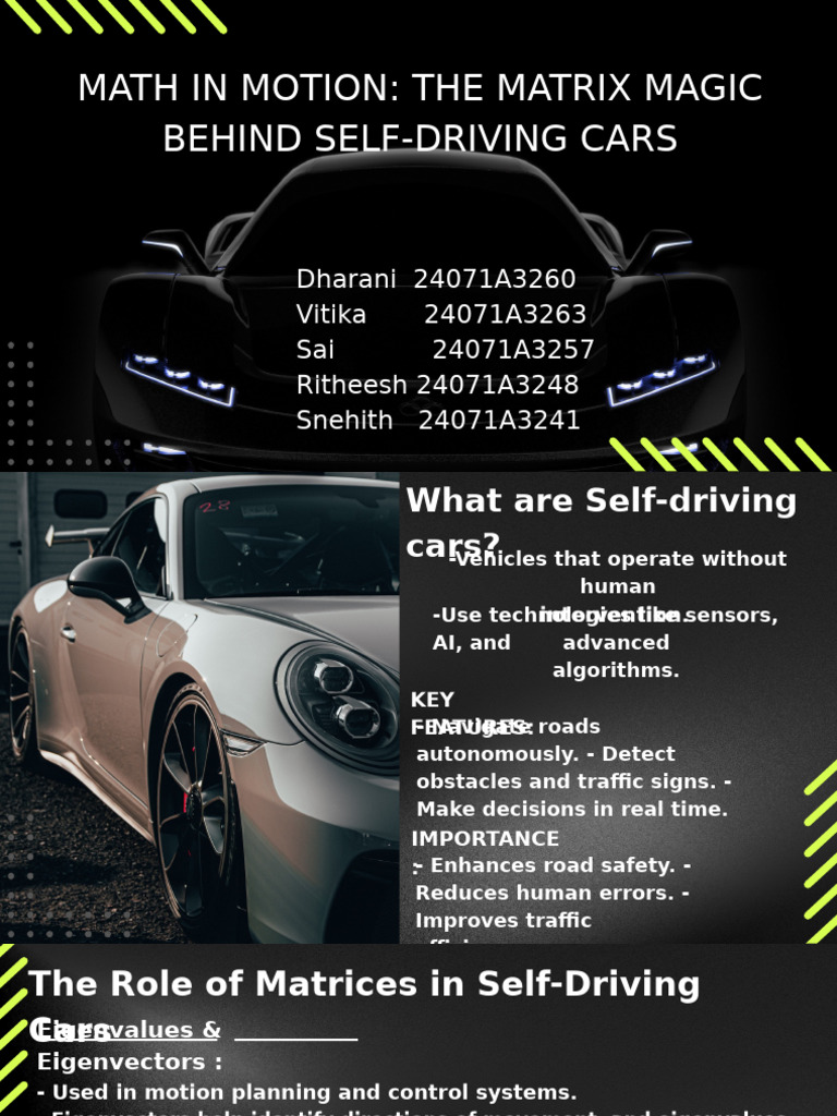 Matrices in Self-Driving Cars | PDF | Eigenvalues And Eigenvectors ...