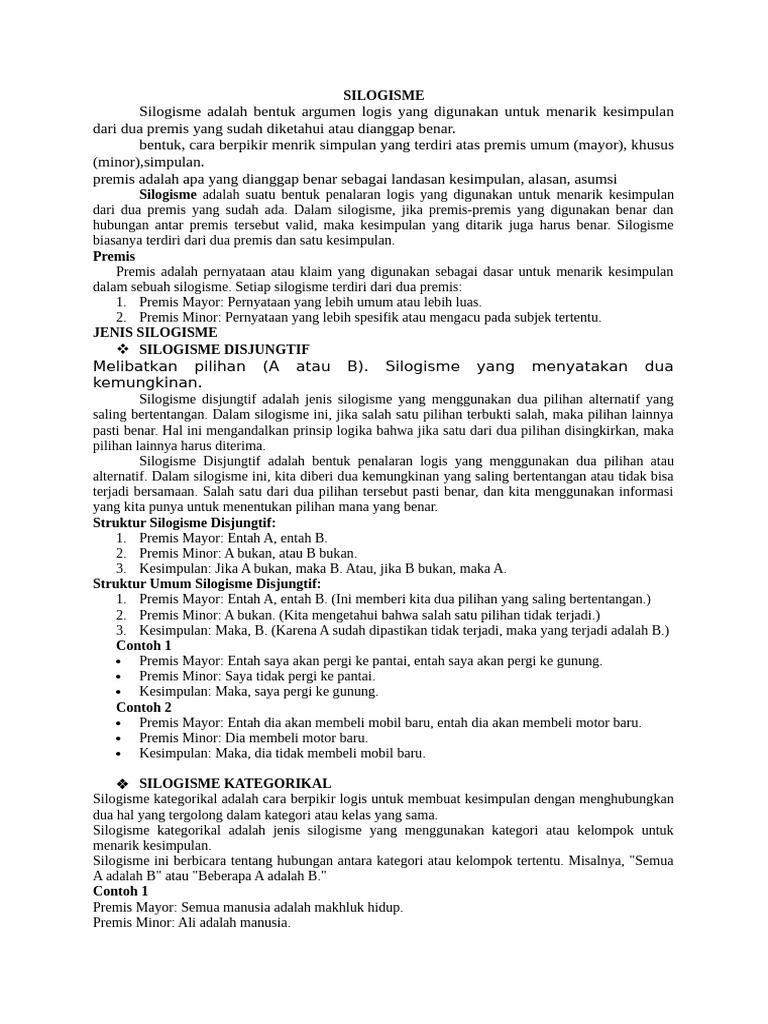 Materi SILOGISME | PDF