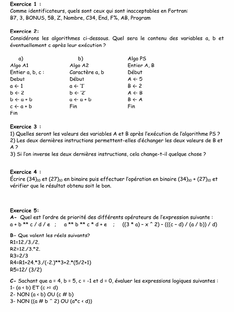 TD 1 Algo Et Program MKA1 | PDF