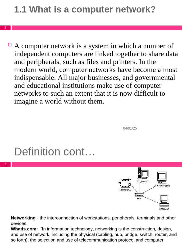 1 - Chapter One-Introduction To Data Communication and Computer Networking | PDF | Network ...