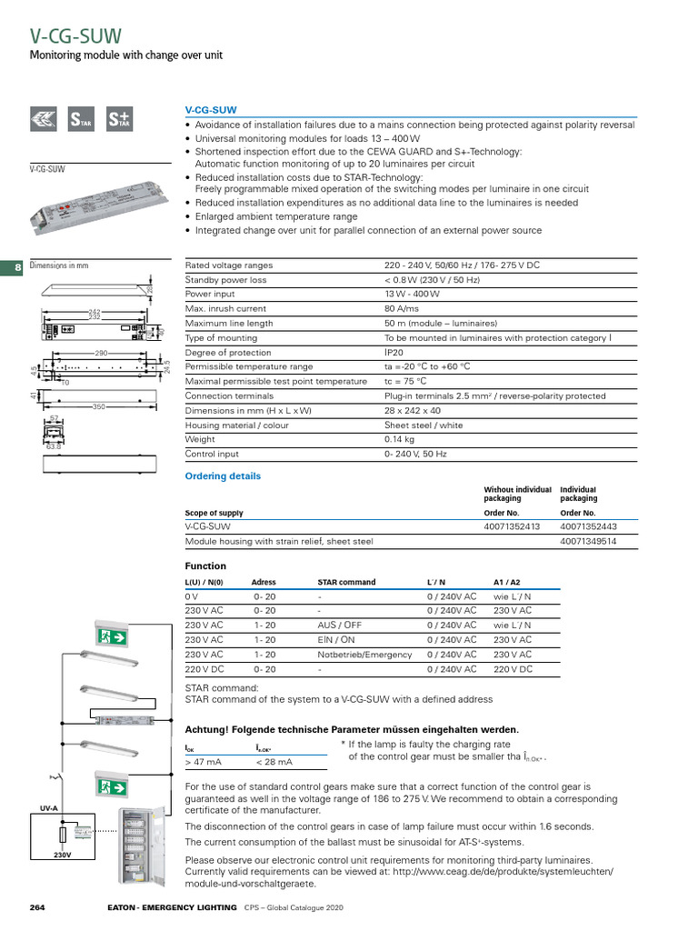 Eaton V-CG-SUW Monitoring Module Guide | PDF | Mains Electricity ...