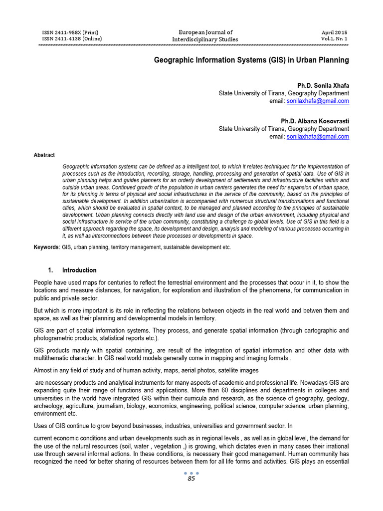 GIS in Urban Planning: Key Benefits | PDF | Geographic Information ...