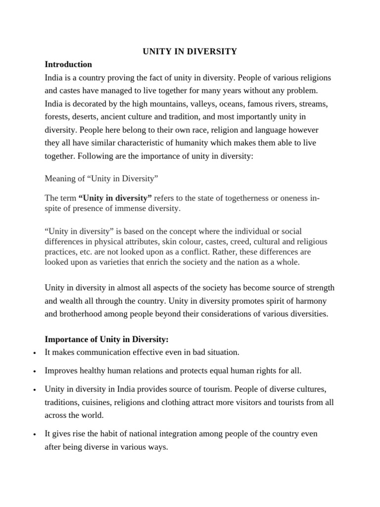 Final Unity in Diversity | PDF | Sanskrit | Languages Of India