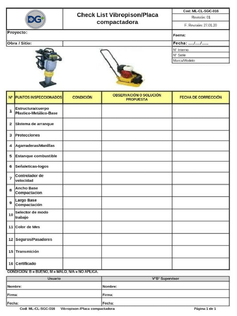 Check List Compactadora | PDF