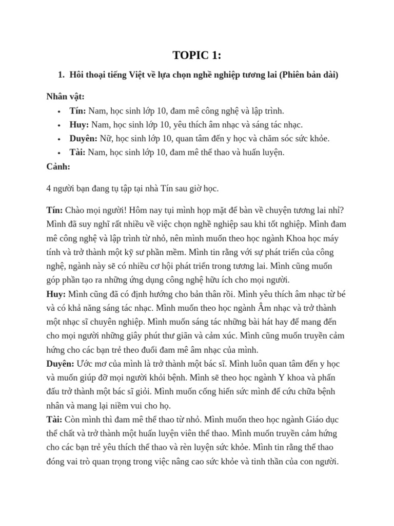 SPEAKING CK2 - bản chính thức | PDF