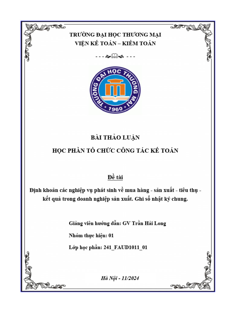 Nhóm 1 - TCCTKT | PDF