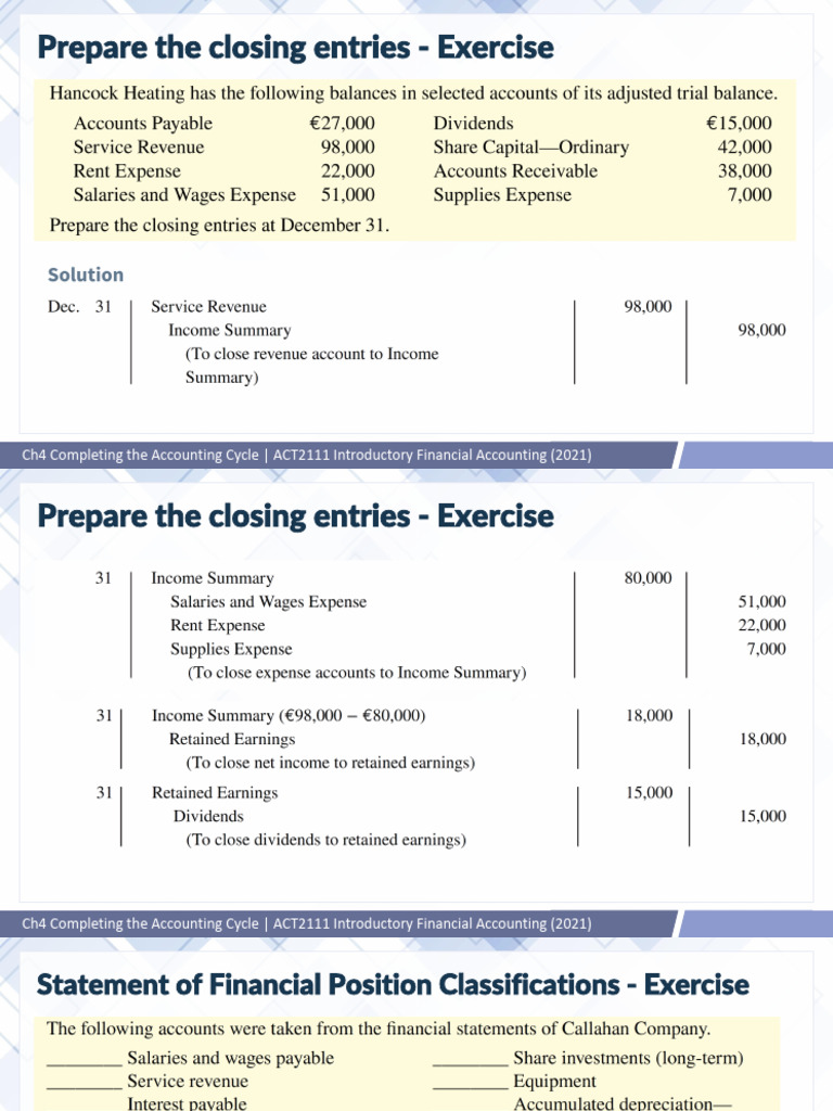ACT2111 Chapter 4 (Solutions) | PDF
