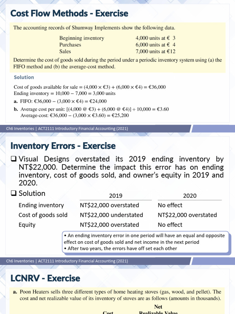ACT2111 Chapter 6 (Solutions) | PDF