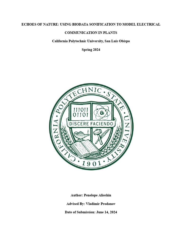 Echoes of Nature - Using Biodata Sonification To Model Electrical | PDF ...