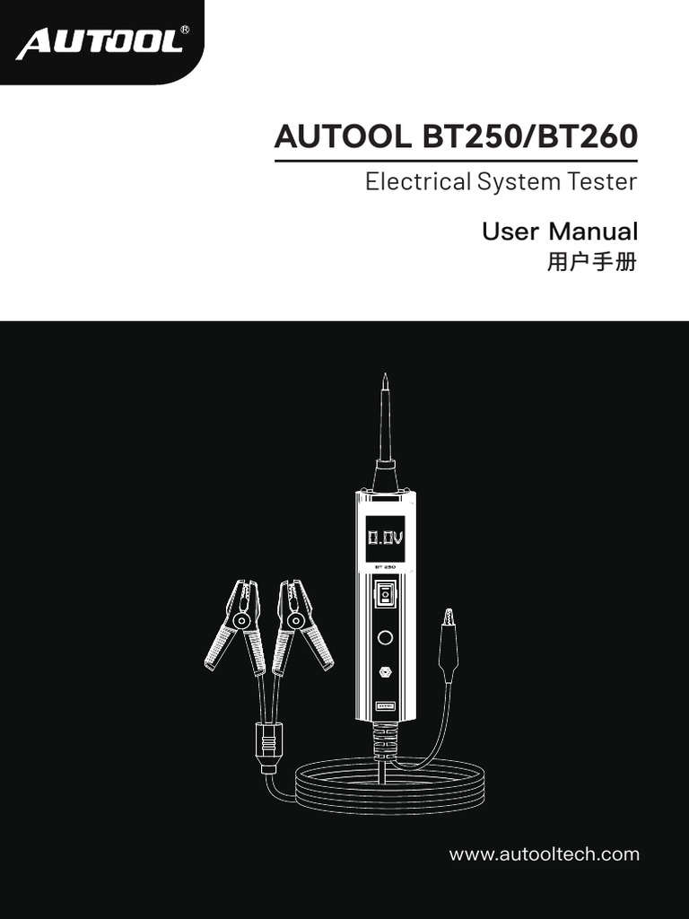 Autool Bt250 Bt260 Manual | PDF | Switch | Voltage