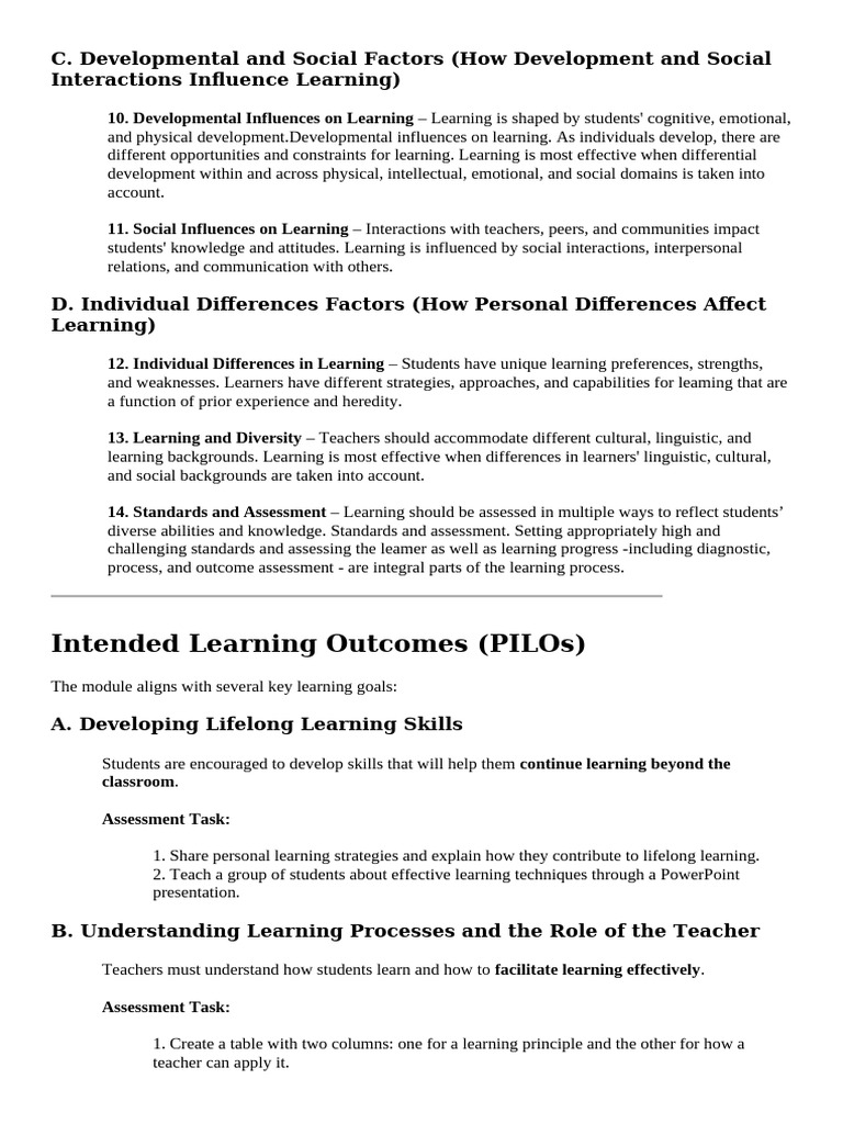 Factors Influencing Learning Effectiveness | PDF | Learning ...
