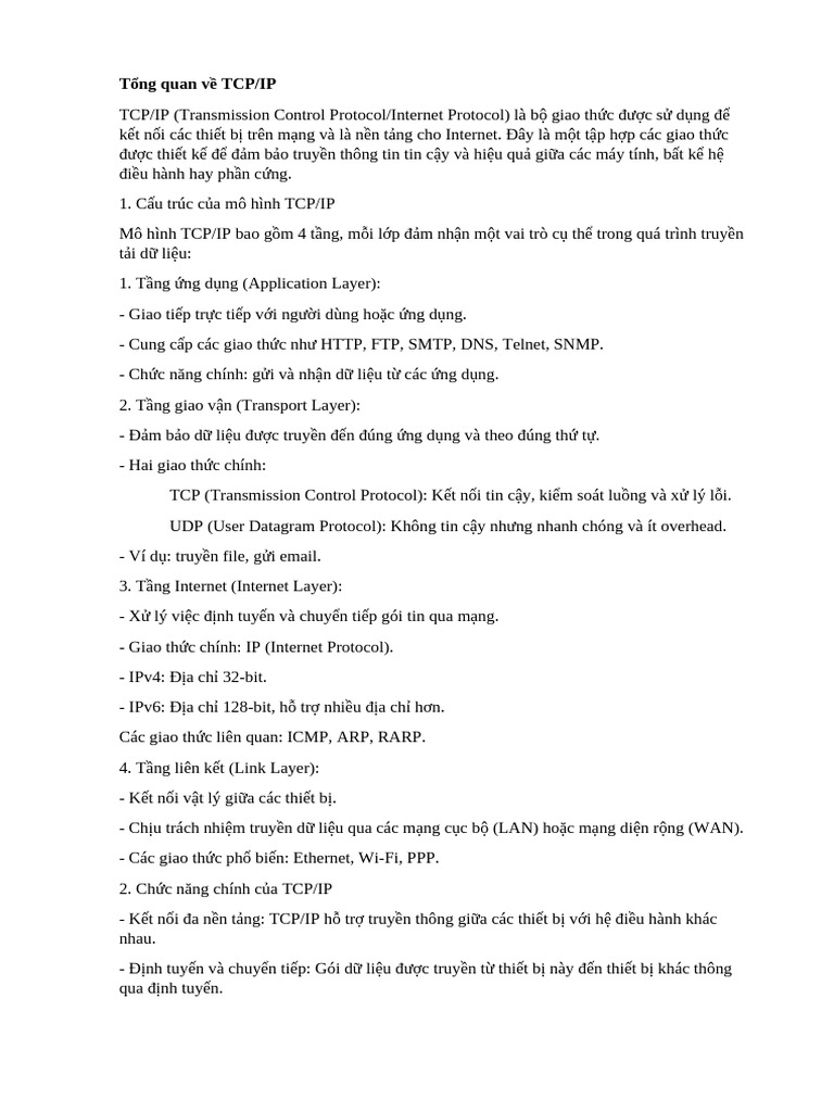 Tổng Quan Về TCP | PDF
