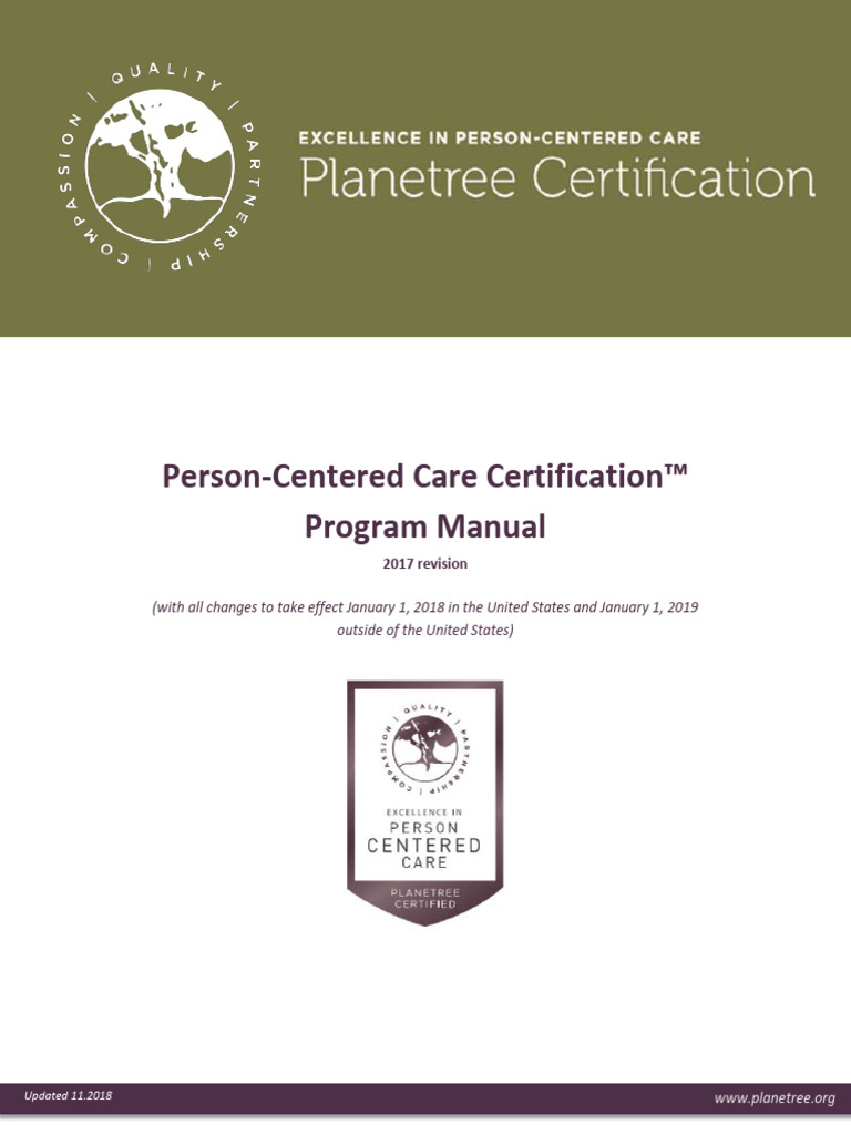 Person-Centered Care Certification™ Program Manual | PDF | Health Care ...