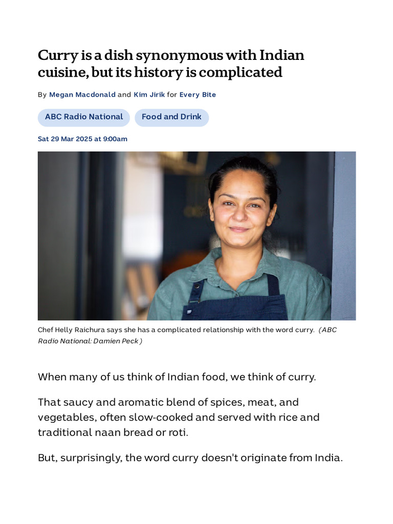 The Complex Origins of Curry | PDF | Curry | Indian Cuisine