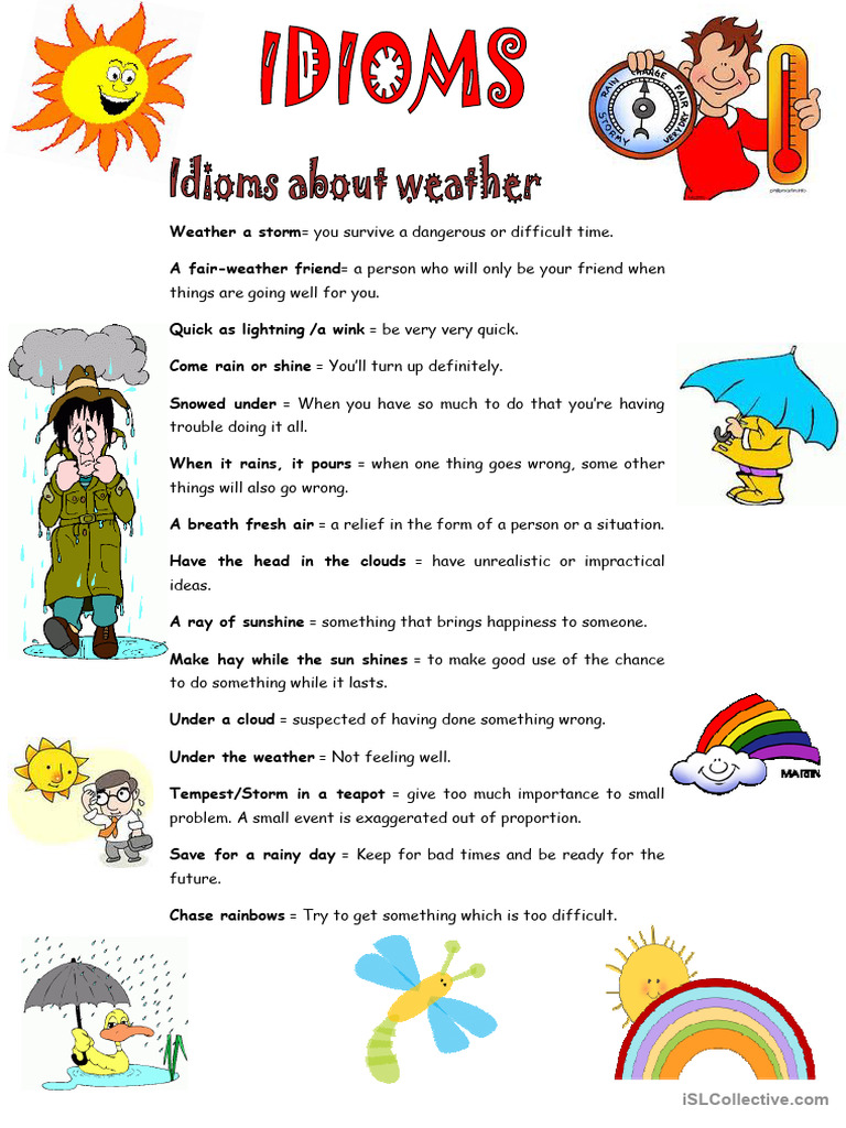 Idioms About Weather | PDF