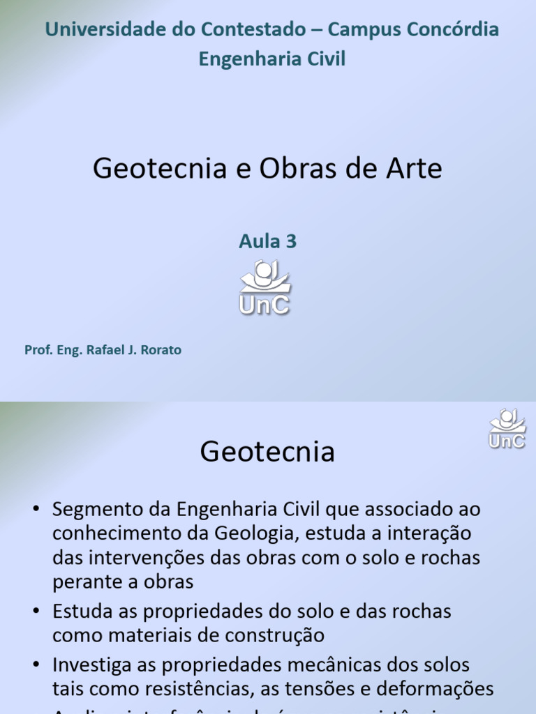 introduoaengenharia-aula3-geotecniaeobrasdearte-160903042421 | PDF | Engenharia Geotécnica ...