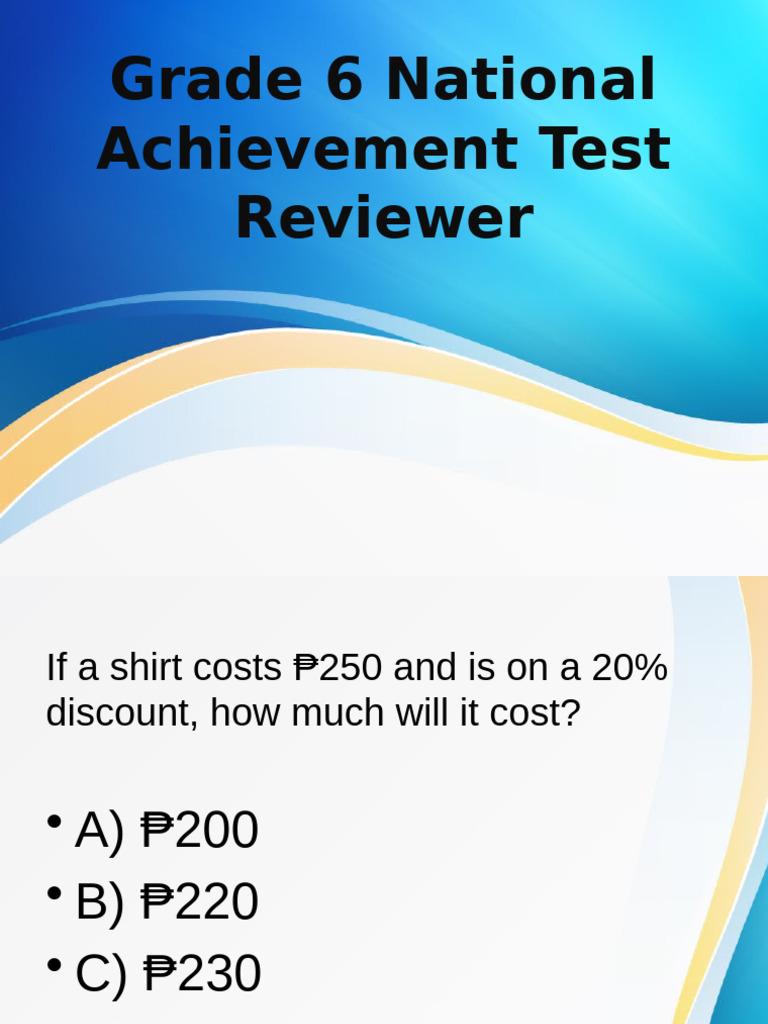 Grade6 NAT Math Reviewer | PDF