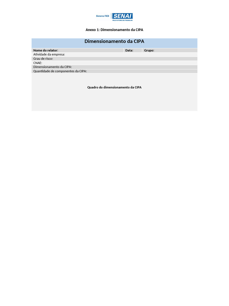 Anexo 2 Dimensionamento Da CIPA | PDF