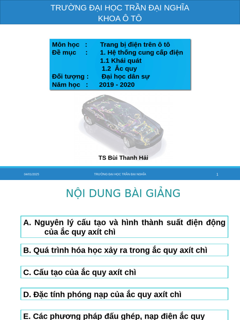 1. He Thong Cung Cap Dien- Ắcqui | PDF