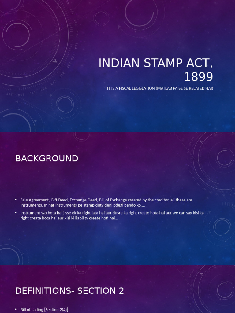 Indian Stamp Act, 1899 | PDF | Negotiable Instrument | Promissory Note