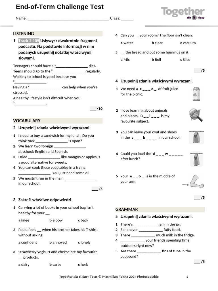 Healthy Lifestyle Test for Teens | PDF | Foods | Cuisine