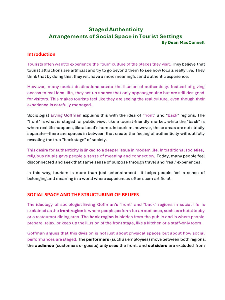 Staged Authencity | PDF