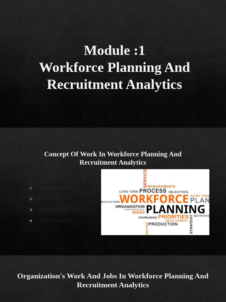 Module 1 Workforce Planning and Recruitment Analytics | PDF ...