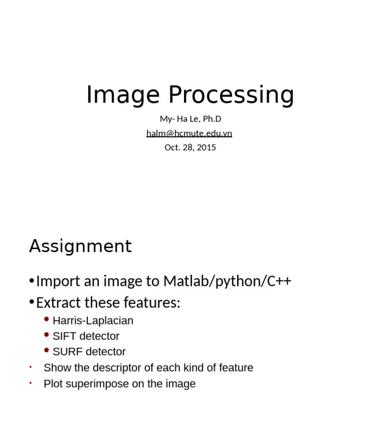 Lecture9-ScaleSpace Assignment | PDF