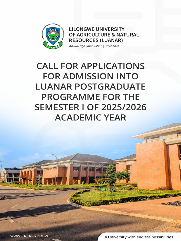 LUANAR Postgraduate Admissions 2025/2026 | PDF | Postgraduate Education ...