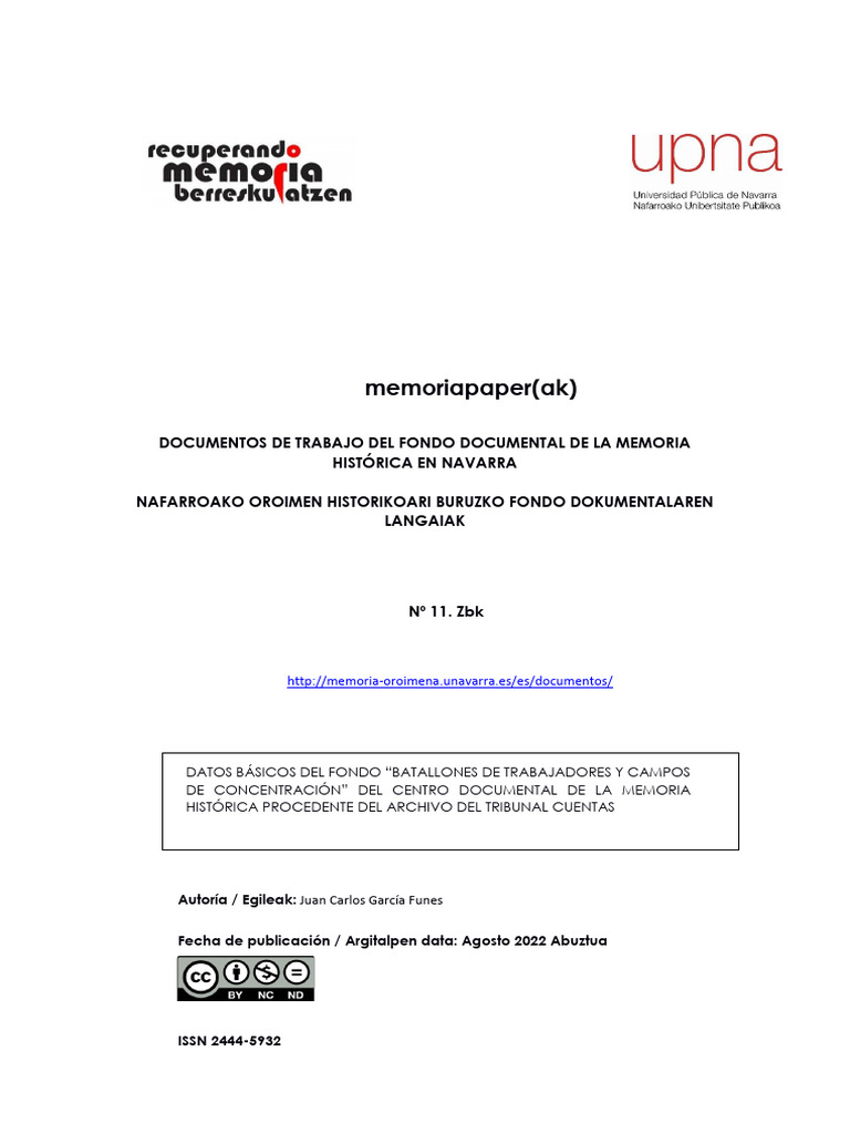 Memoriapaperak #11 Datos Basico Fondo Batallones | PDF | España franquista | España