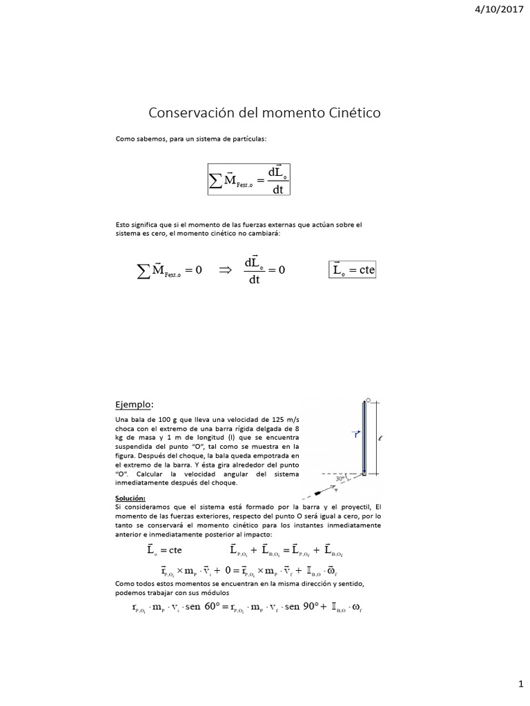 Solido Rigido Clase 3 Imprimir | PDF | Momento angular | Energía cinética