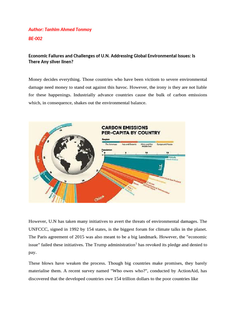 Economic Failures and Challenges of UN | PDF