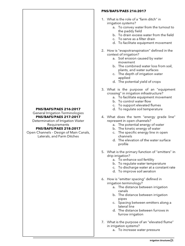 Irrigation Structures | PDF | Irrigation | Water