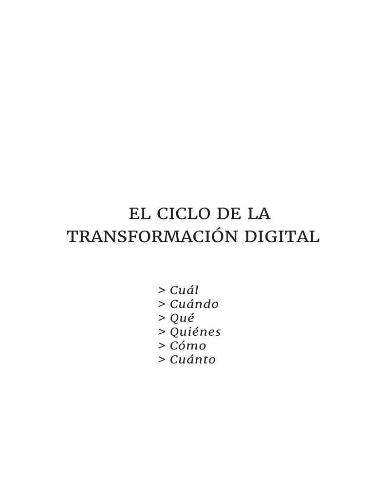 EL_CICLO_DE_LA_TRANSFORMACION_DIGITAL | PDF | Spotify | Business
