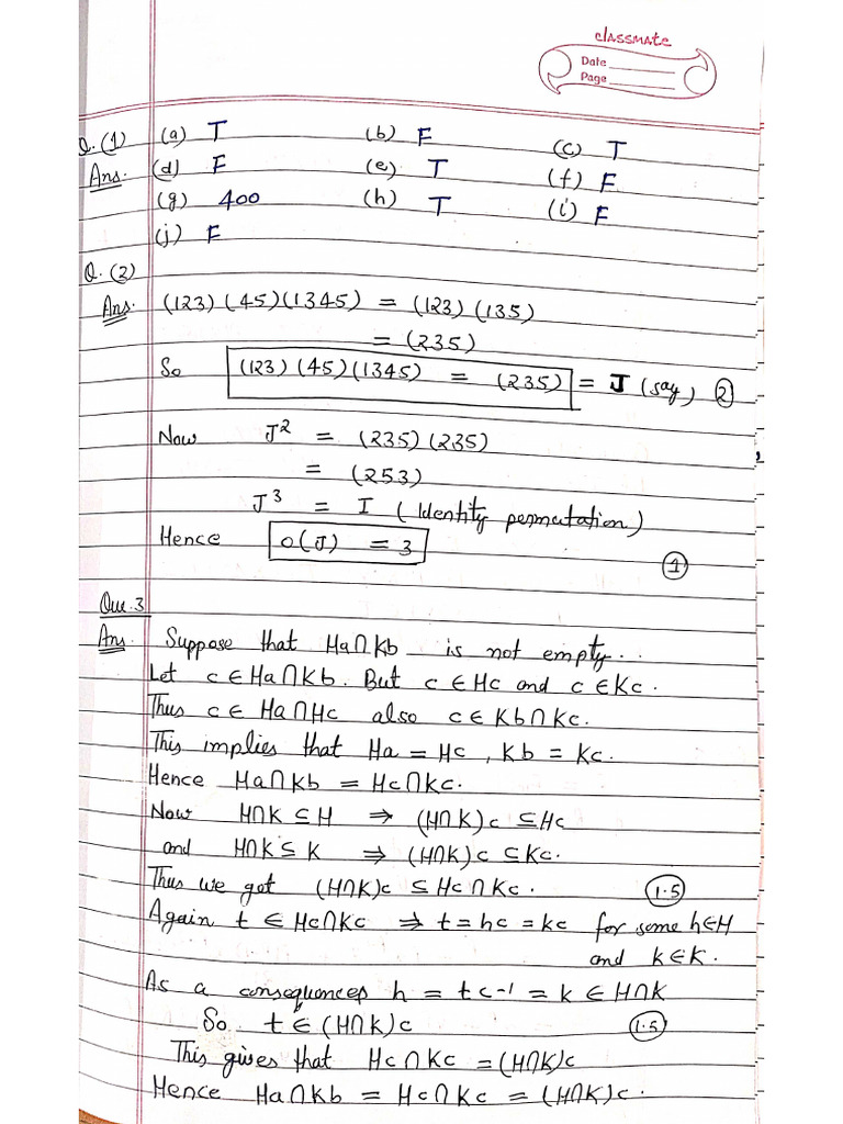 End Sem Soln MA111 | PDF