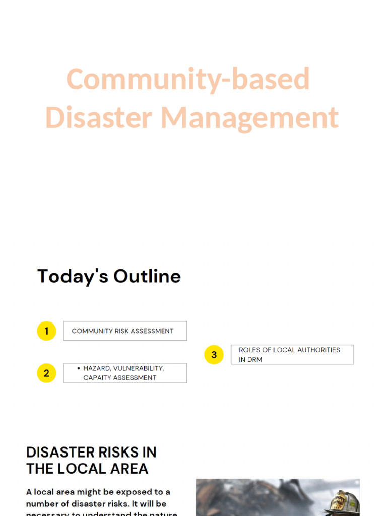 Community Based Disaster Management | PDF