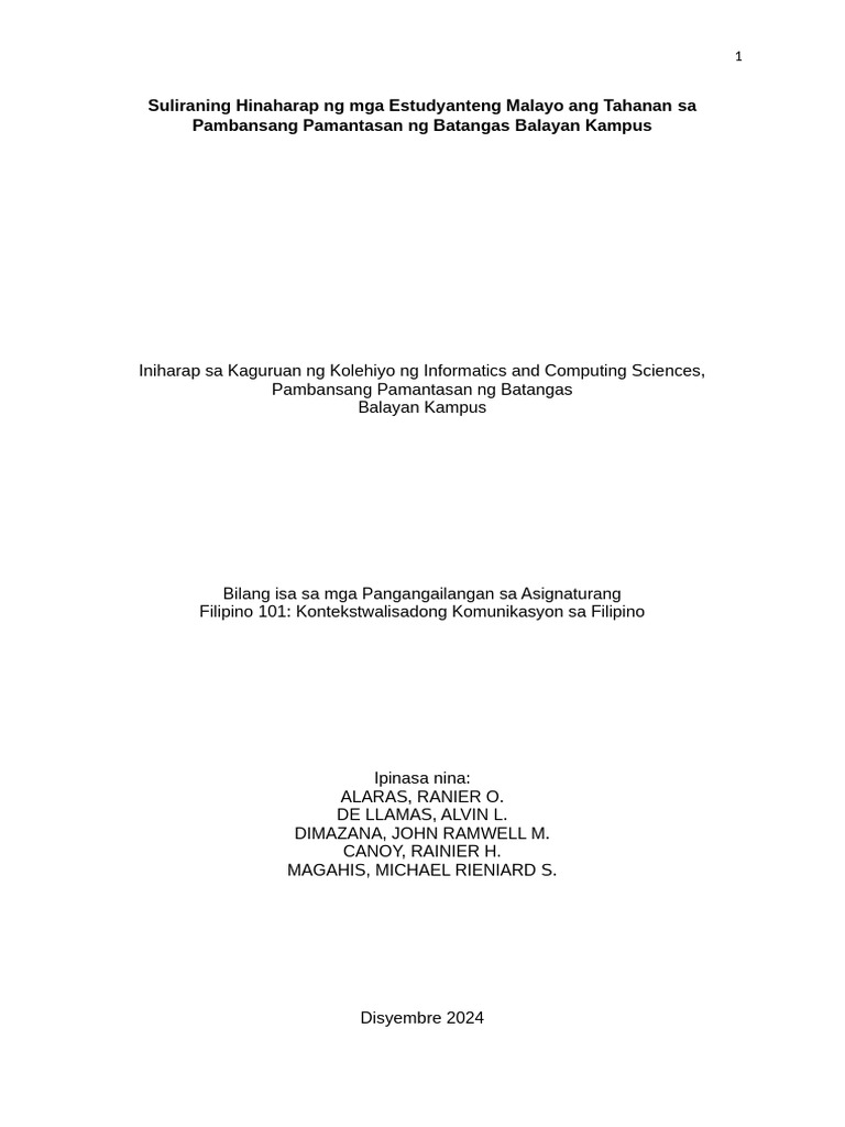 Fil 101 Konseptong Papel | PDF