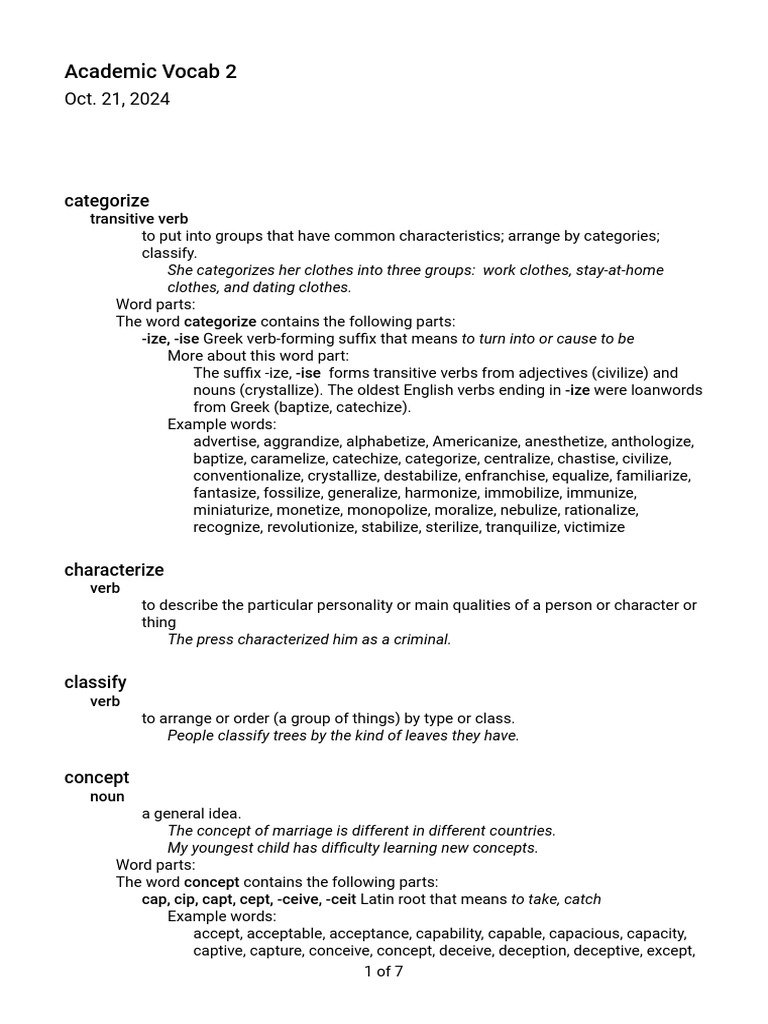 Academic Vocab For English Learners List #2 | PDF | Narration | Linguistics