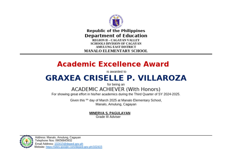 Certificate_G3_with-Honors | PDF