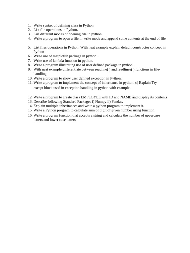 question bank for UT2 | PDF