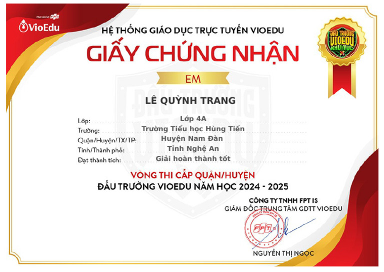 Vio Edu Certificate | PDF