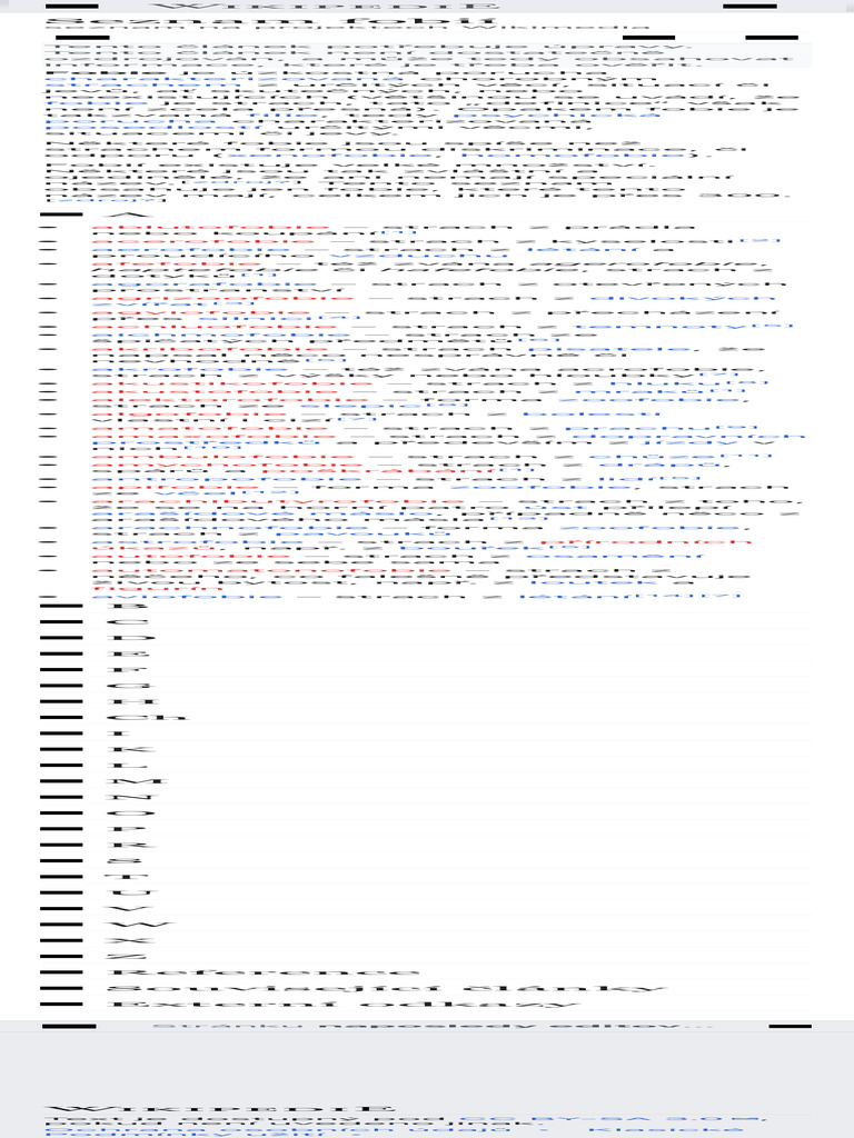 Seznam Fobií - Wikipedie | PDF