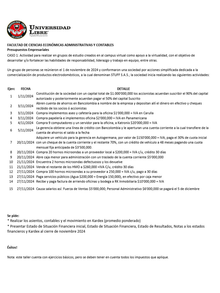 Taller1 PE | PDF | Economias | Business