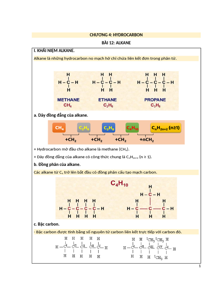 Chương 4 Hydrocarbon | PDF