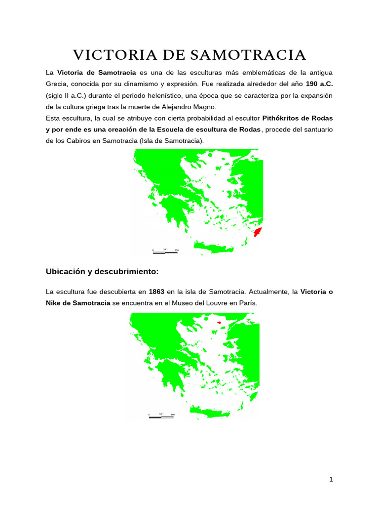 Victoria de Samotracia: Escultura Helénica | PDF